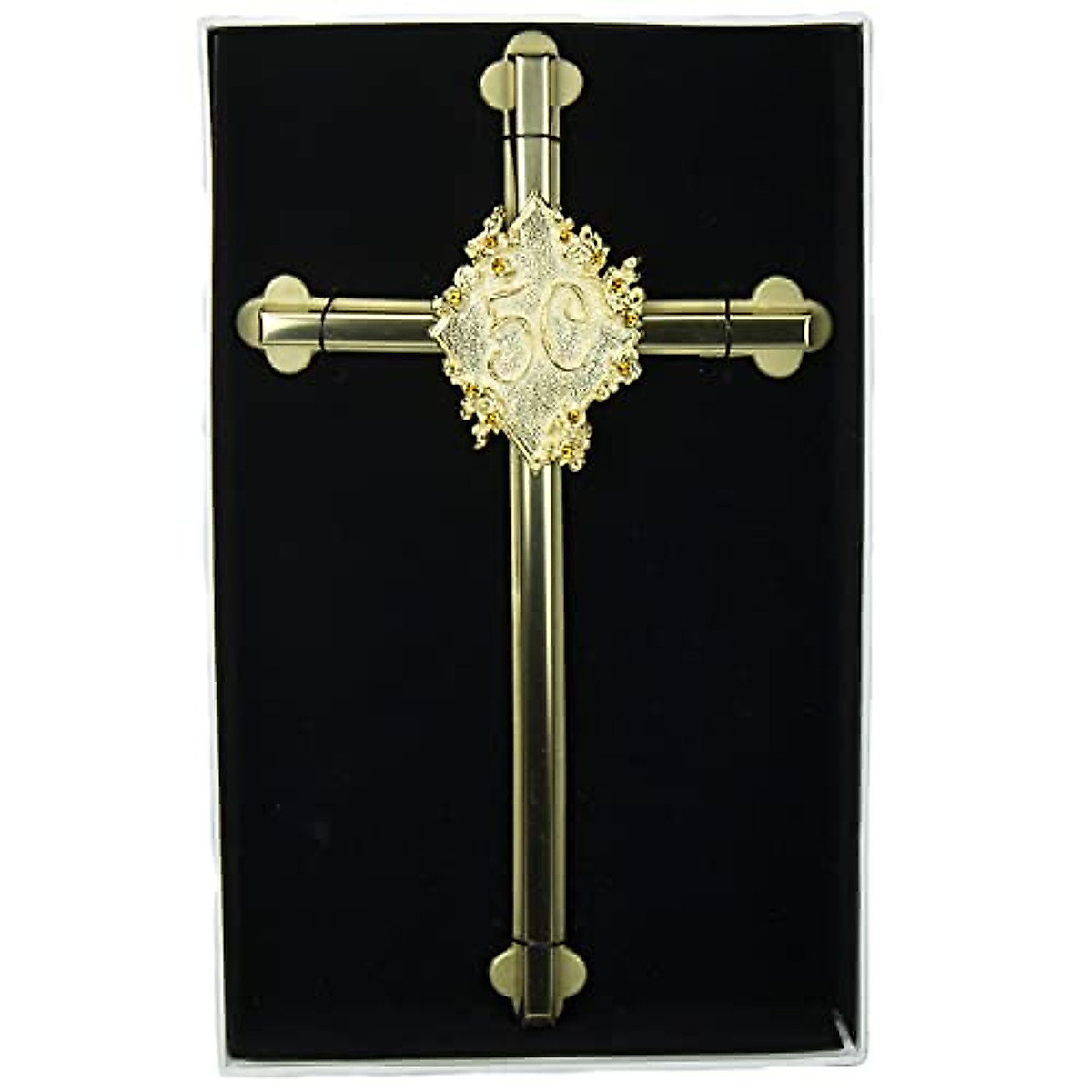 Cathedral Art Wall Cross, for Parents, Grandparents, 8-Inches, Gold Plated, by Abbey & CA Gift