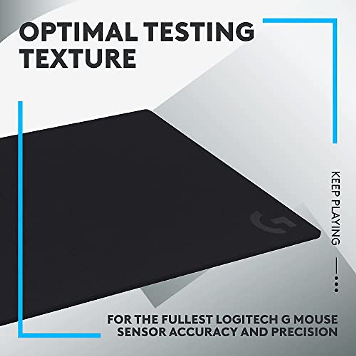 Logitech G740 Large Thick Gaming Mouse Pad, Optimized for Gaming Sensors, Moderate Surface Friction, Non-Slip Mouse Mat, Mac and PC Gaming Accessories, 460 x 600 x 5 mm