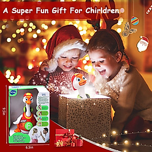 LAGSEAN Baby Toys 18 Months Hip-Hop Goose Early Education Kids Toys for 2 3+ Year Old Boys Girls Music/Walking/Flashing Lights/Dancing Toddlers Christmas Birthday Gifts (Random Color)