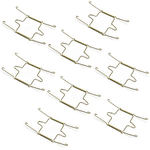 MroMax Plate Hanger 7.99" U Type Stainless Steel Plate Hangers Invisible Wall Hooks for Walls Compatible Decorative Plates Hooks Dish Display Holder Golden 8PCS