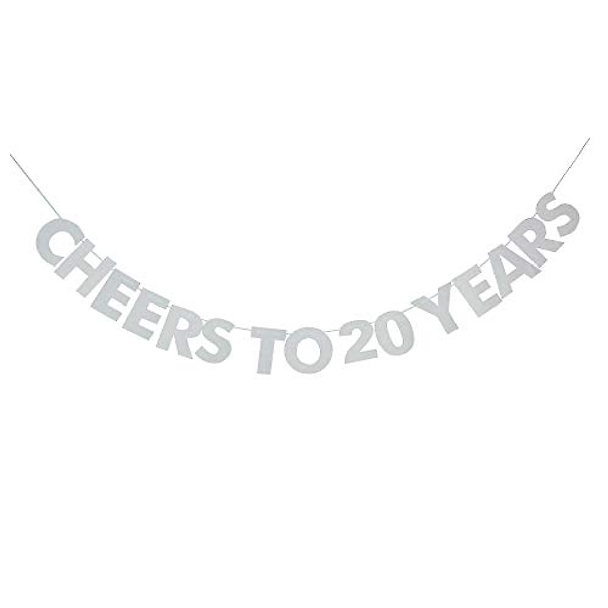 Cheers To 20 Years Banner, 20th Birthday, Wedding Anniversary, Retirement Party Bunting Sign Decorations Photo Props, Party Favors, Supplies, Gifts, Themes and Ideas