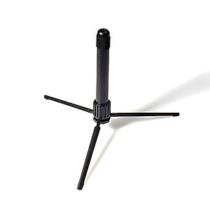 Cheerock Portable Flute Stand Holder, Metal 3-Leg Flute Stand with Foldable Flute Stand Base, Stable Support Flute Stands, Wind Instrument Accessory