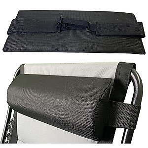 Head Pillow for Lounge Chair Zero Gravity Chair Patio Lawn Recliner Chair, Large Zero Gravity Chair Cushion w/Adjustable Elastic Band, Soft Recliner Head Pillow for Indoor Outdoor