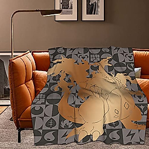 Fluffy Cozy Fleece Blanket with Vibrant Colors and Cute Design, Soft and Warm Throw Blanket for Couch Sofa Office - 50x60 Inches