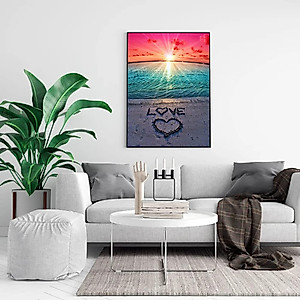 XWJJ Diamond Painting Mountain Kit,Diamond Art Kits for Adults Moon Full Round Drill (12x16 inch) ,Abstract Scenery Paint with Diamonds Crystal Gem for Gift,Wall Decor