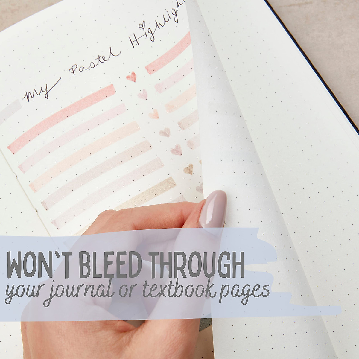 Oyster&Pop 12 Pcs Dual Tip No Bleed Pastel Highlighters | Aesthetic Desk Accessories & Book Highlighters | Cute No Bleed Highlighters for Journaling | Highlighters Aesthetic | Giftable Pen Pot