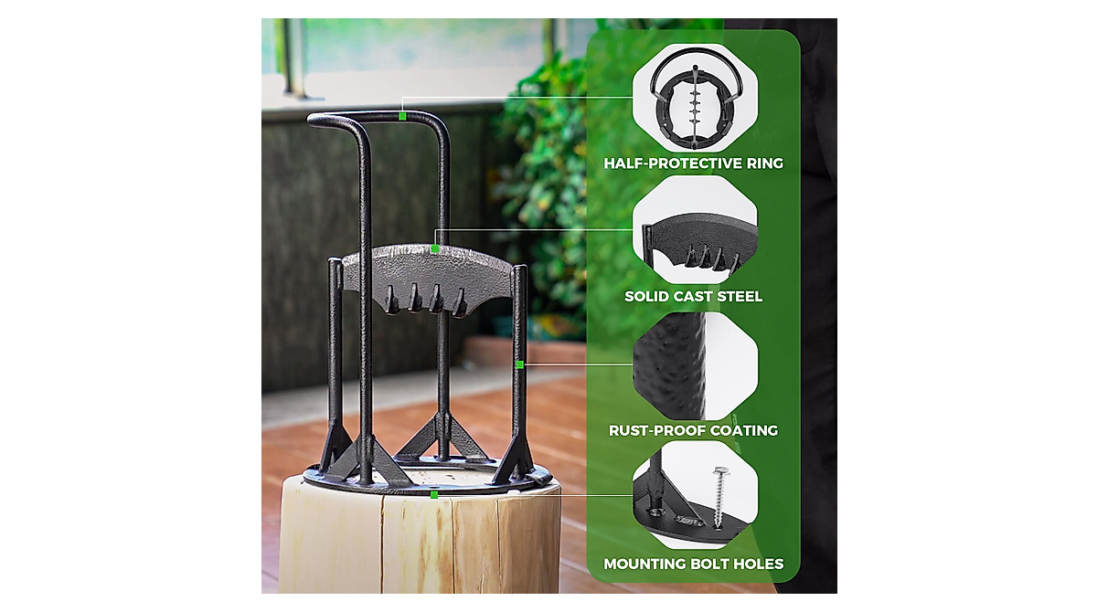 Optimech Kindling Splitter - Safe & Easy Wood Splitting