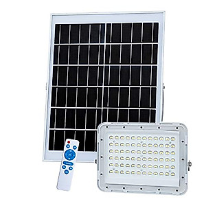 200W LED Solar Flood Lights,18000Lumens Street Flood Light Outdoor IP67 Waterproof with Remote Control Security Lighting for Yard, Garden, Gutter, Swimming Pool, Pathway, Basketball Court, Arena
