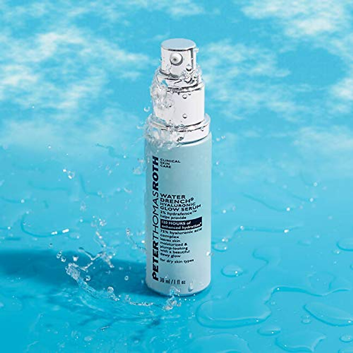 Peter Thomas Roth | Water Drench Hyaluronic Glow Serum | Hydrating Serum, Up to 120 Hours of Enhanced Hydration, 1 Fl Oz.