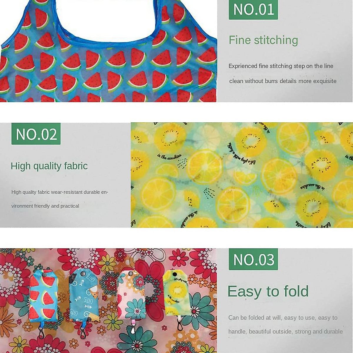 Reusable Grocery Bags,Reusable Shopping Bags,Cute Tote Bags for Grocery Shopping