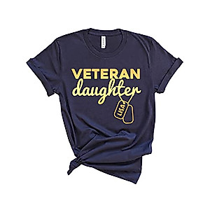 Women's Veteran Daughter T-Shirt, Proud Army Daughter T-Shirt, American Flag Military Gift, Vintage Men's Vietnam Veteran T-Shirt, Dad Grandpa Clothes