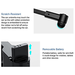 Fully Automatic Car Tent, Folding Carport, Removable Car Awning Cover, Car Umbrella Sun Protection with Remote Control for Outdoor, Camping, Gray, 165in