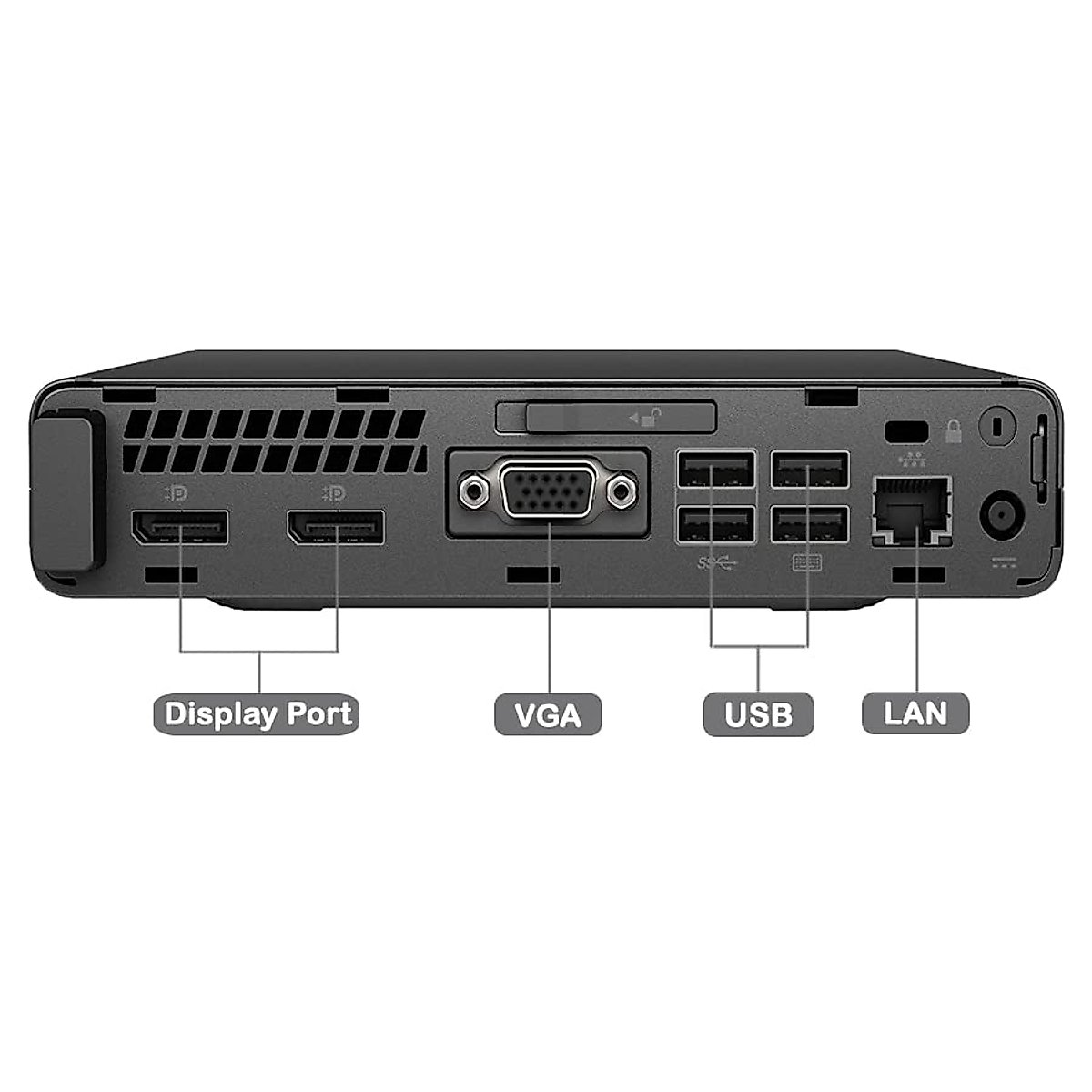 HP EliteDesk 800 G3 Mini Business Desktop (Intel Quad-Core i7-6700T 2.8Ghz, 16GB DDR4 RAM, 1TB SSD, DisplayPort DP, Ethernet RJ-45, Keyboard + Mouse, Windows 10 Pro 64-bit (Renewed)