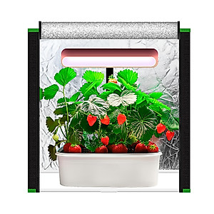 Chuanke Small Grow Tent for Aerogarden Hydroponics Growing System Indoor 20"x14"x22"High Reflective Mylar Leak-Proof of Light 600D Oxford Fabric for Indoor Plant