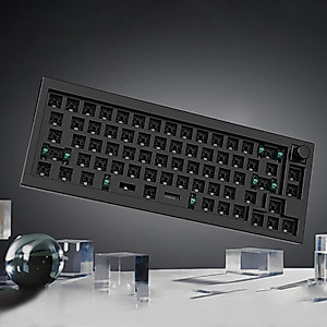 Keychron Q2 Wired Custom Mechanical Keyboard Barebone Knob Version, QMK/VIA Programmable Macro, Compatible with Mac Windows Linux, Hot-Swappable 65% Layout, Double-Gasket DIY Kit - Blue