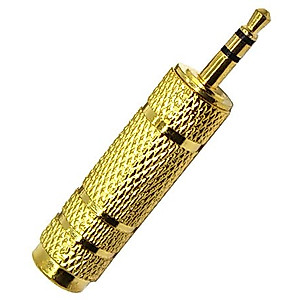 6.35mm to 3.5mm Headphone Adapter, Dafensoy 3.5mm(1/8'') Male to 6.35mm (1/4'') Female and 3.5mm Female to 6.35mm Male Stereo Adapter Gold Plated Connectors, for Headphone, Amp Adapte Etc 4-Pack