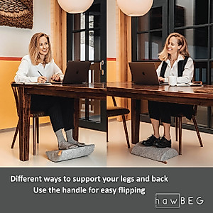 Adjustable Under Desk Footrest - Foot Stool for Desk at Work, Home - Desk Foot Rest - Ergonomic footrest Under Desk for Gaming - Office Footrests (Tall 11.5''x17''x6'', Grey)