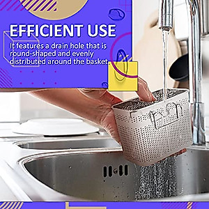 Thelivingstar Kitchen Utensils Drying Rack Stainless Steel Flatware Silverware Caddie Holder Basket Organizer with Hook (Medium-2 Compartments)