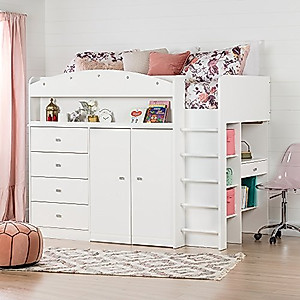 South Shore Tiara Loft Bed with Desk, Twin