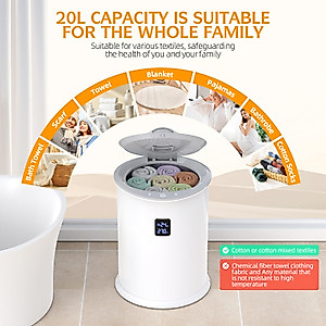 WXKNV Large Towel Warmer for Bathroom, Luxury Hot Towel Warmer with Timer, LED Display Time and Temperature, Insulation Effect Up to 150 Minutes, Delay Time Up to 24 Hours, Best Ideals