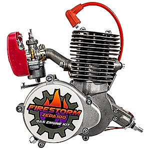 Zeda New 100 Complete 50mm Bore 2 Stroke Bicycle Engine Kit - 80cc/100cc - Firestorm Edition 36 Tooth