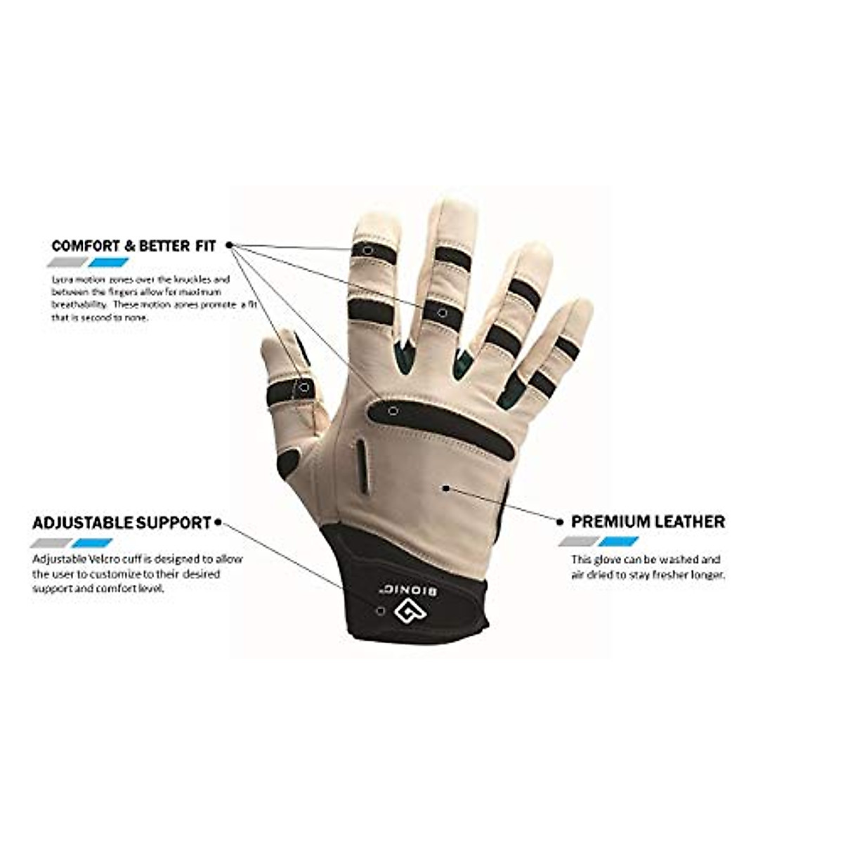 Men's ReliefGrip Gardening Premium Leather Gloves (Large)