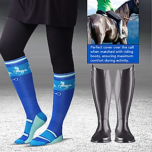 Harrison Howard 3 Pairs Premium Quality Equestrian Riding Socks for Horse Riding &Tall Boot Knee High Socks for Women
