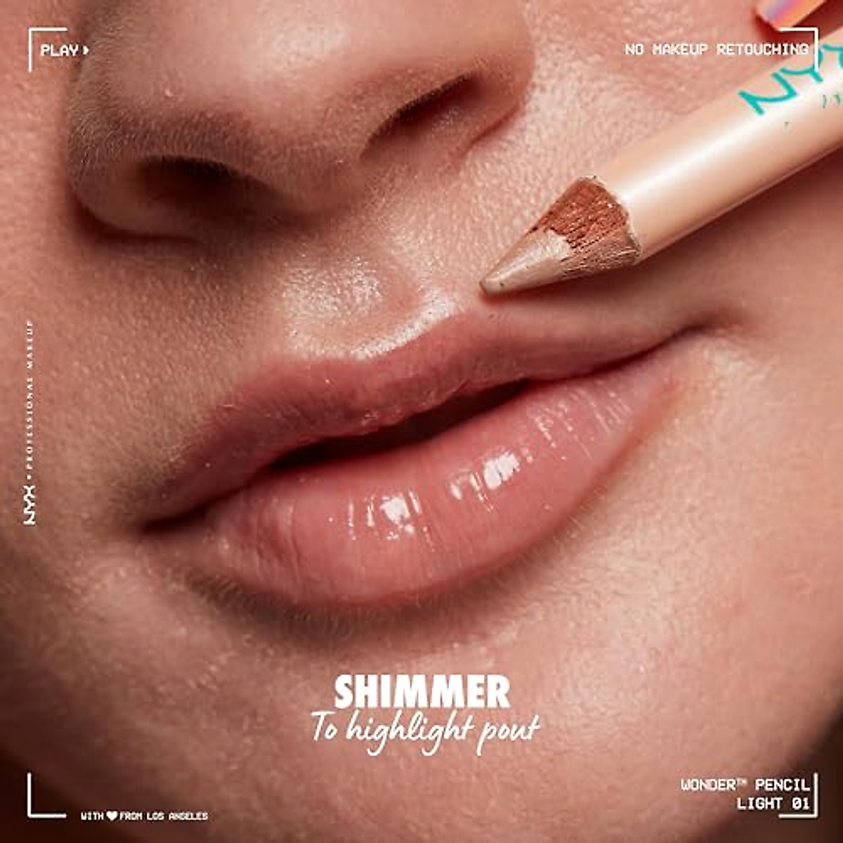 NYX PROFESSIONAL MAKEUP Wonder Pencil, Multi-Use Micro Highlighter & Concealer Stick - Light