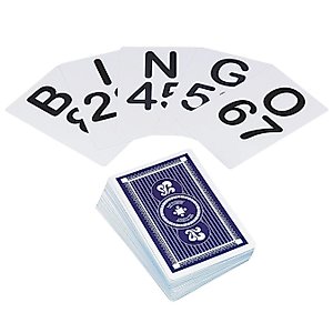 S&S Worldwide Jumbo Bingo Calling Cards. 5-3/4" High Cards with 1-3/4" High Numbers and Letters can be Read from 50 Feet or More.