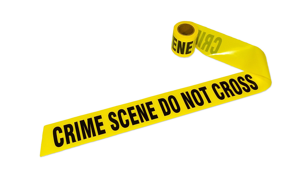 Crime Scene Tape 100 ft Roll - Police-Grade Yellow Tape for Crime Scenes