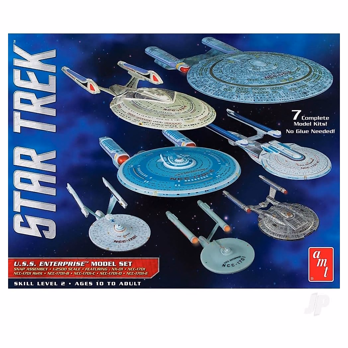 AMT Star Trek U.S.S. Enterprise Box Set 1:2500 Scale Snap Model Kit