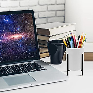 Pgyeb 2 PCS Silverware Holder for Countertop, with Black Metal Frame Kitchen Spoon and Fork Holder, Robust Silverware Caddy 4.7*3.15 inch Black