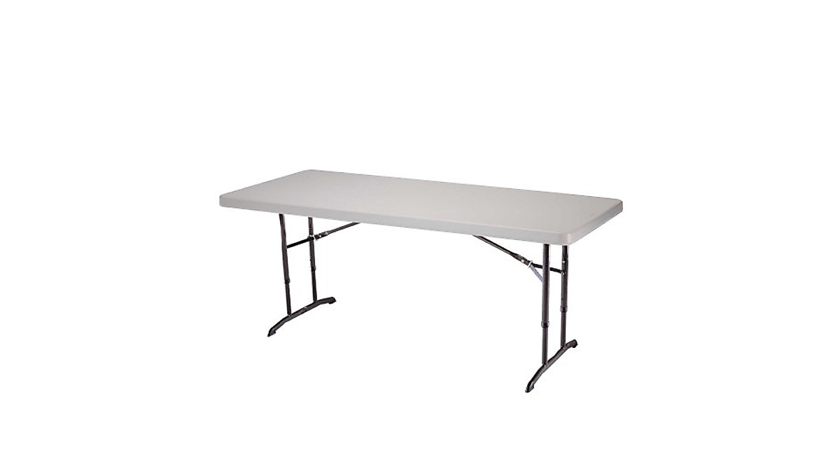 Lifetime 22920 6ft Adjustable Folding Utility Table - Almond