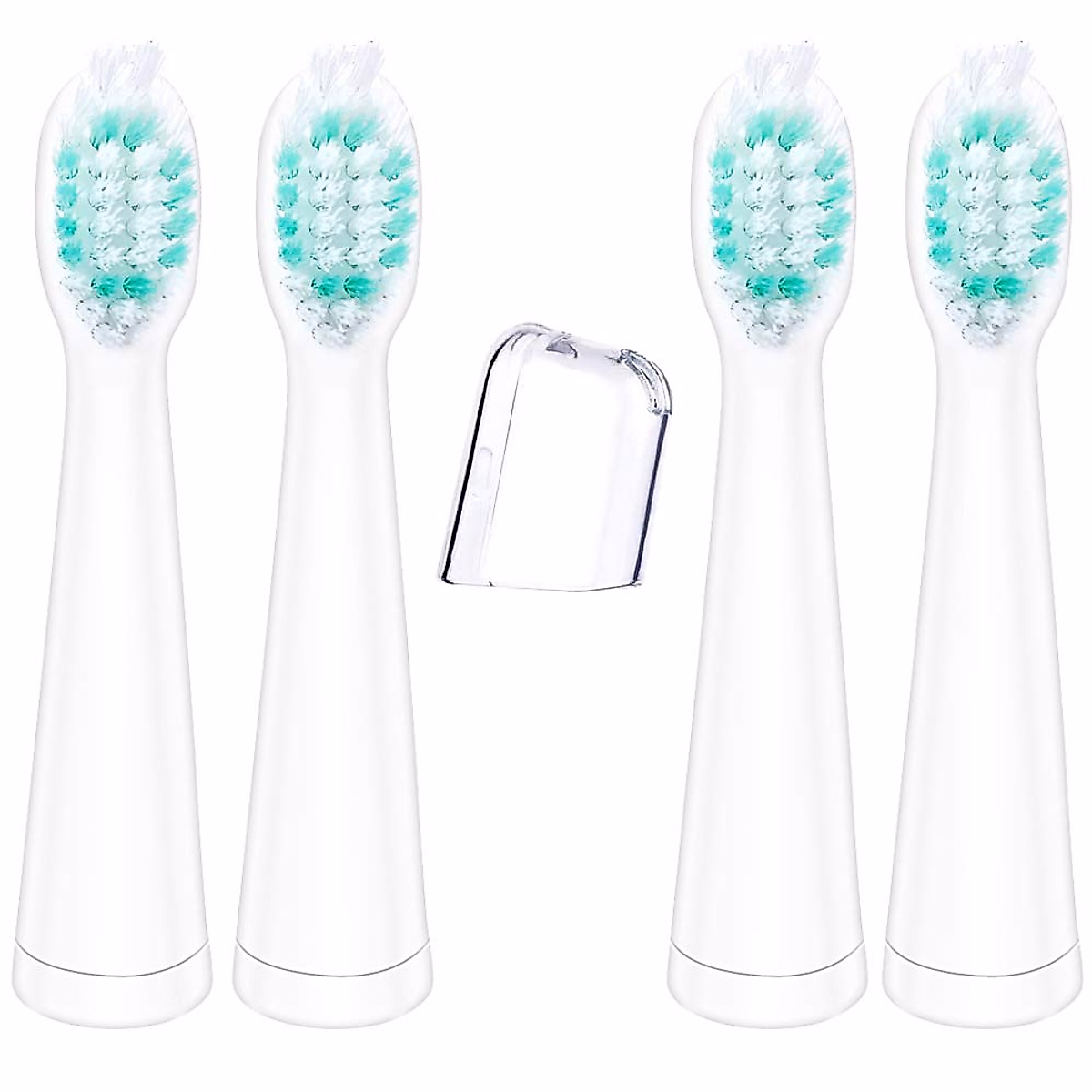 DHMXDC Electric Toothbrush Brush Head x 4 and Hygienic Cap for Models of DHMXDC Sonic Toothbrushes