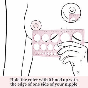 Nipple Ruler - Nipple Ruler for Flange Sizing Measurement Tool Breast Pump Size Flange Size Measure for Nipples