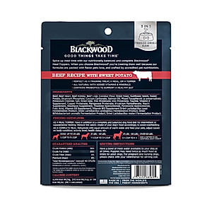 Blackwood Dog Food Topper, Beef Recipe with Sweet Potato, 8 Ounce, High Protein with Probiotics, Use as Training Treat, Meal, or Topper