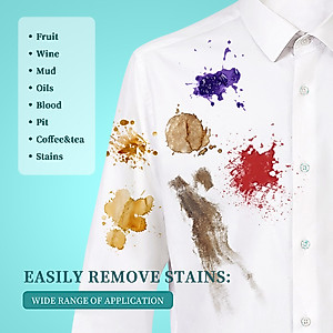 BFWood Laundry Stain Brush, Natural Soft Boar Bristles, Removes Tough Stains from Delicate Fabrics Like Knits, Cotton, and Linens, Gentle on Fabrics, No Damage