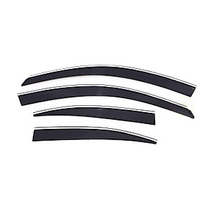Auto Ventshade [AVS] Low Profile Ventvisor / Rain Guards | Smoke Color w/ Chrome Trim, 4 pc | 794008 | Fits 2006 - 2013 Lexus IS250/IS350