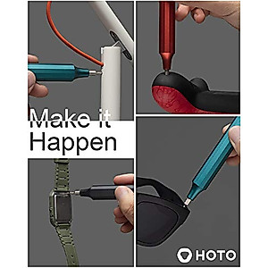 HOTO Precision Screwdriver Sets, 24-in-1 Manual Screwdriver, 24 pcs Tough S2 Steel Bits, Manual Pen Shape, Ideal for Electronics, Glasses and Bracelets, Slate Grey