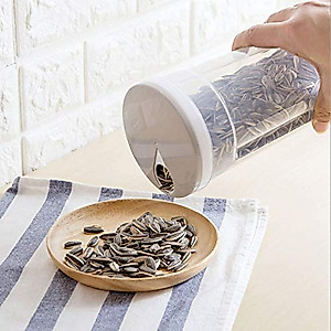 Vepoty Spaghetti Storage Jars, Airtight Food Storage Containers with Lids for Canning Cereal Pasta Noodles Flour