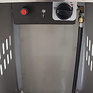 Touchstone Citadel™ 40,000 BTU Pyramid Outdoor Propane Patio Heater - 89 Inches Tall - Tempered Glass Quartz Tube - Built-in Tip/Tilt Auto Shut Off - Wheel Kit Included - 40001