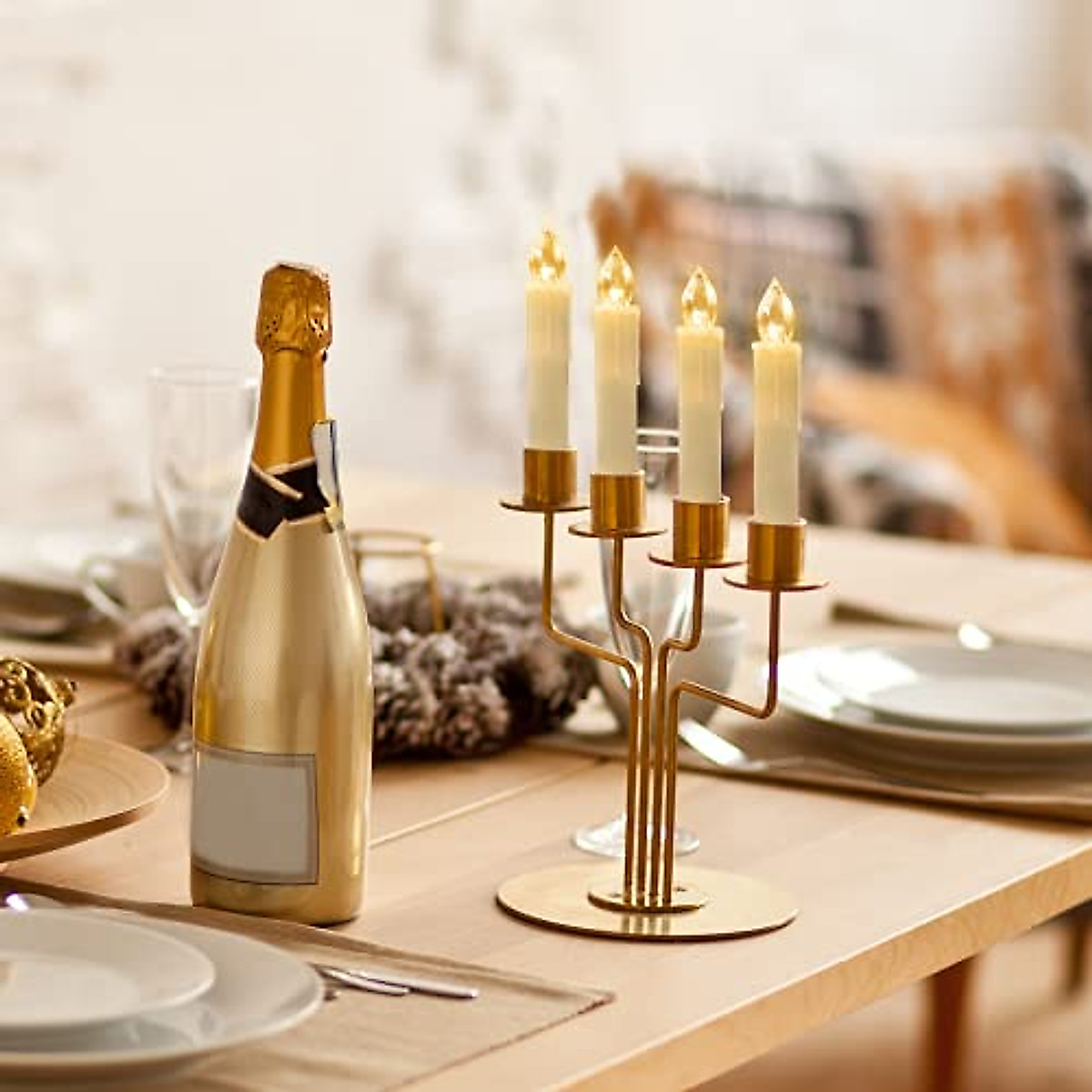 30 PCS Flameless LED Taper Candles Battery Operated Christmas Tree Candle Lights Electric Fake Candles with Remote Timer Perfect for Holiday Home Garden Wedding Parties Decor (30 PCS,Ivory)