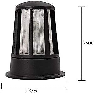 ZMY External Anti-Rust Pillar Lighting Aluminum Glass Outdoor Post Light Waterproof Courtyard Landscape Column Lamp Garden Villa Home Courtyard Decorative Street Fixture