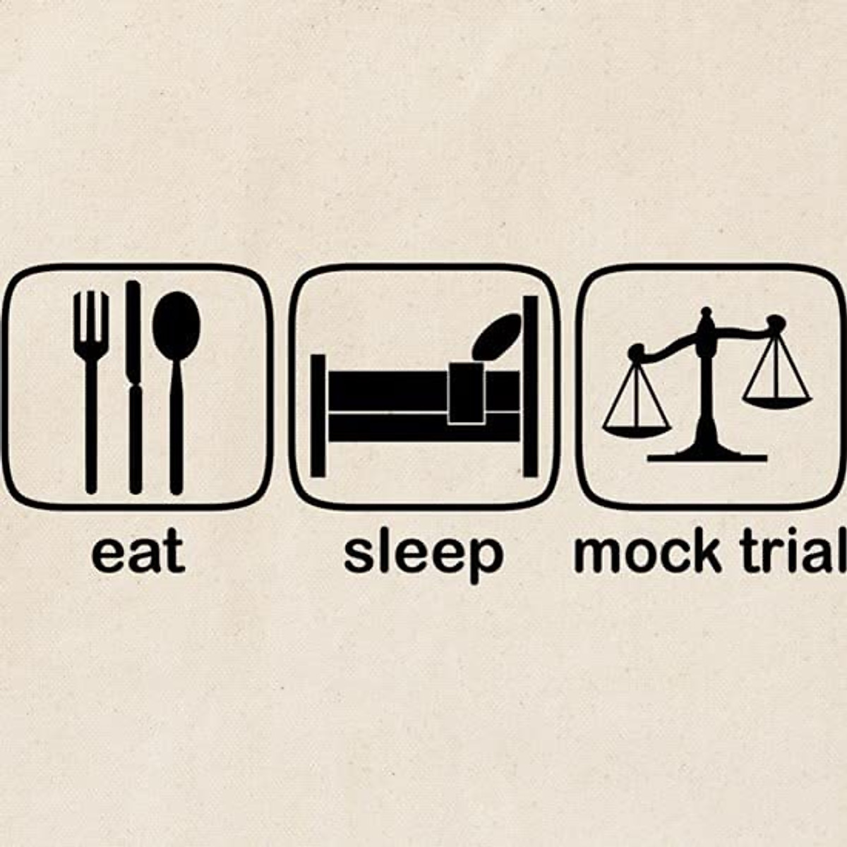 CafePress Eat Sleep Mock Trial Tote-Bag Natural Canvas Tote-Bag,Shopping-Bag