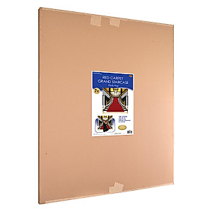 Beistle Large 7' x 6' Cardboard Red Carpet Grand Staircase Photo Prop - Awards Night Photography Background, Prom Decorations