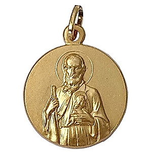SAINT JUDE THADDEUS APOSTLE MEDAL - PATRON SAINT OF IMPOSSIBLE CASES - 100% MADE IN ITALY (St.Jude (Round Shape))