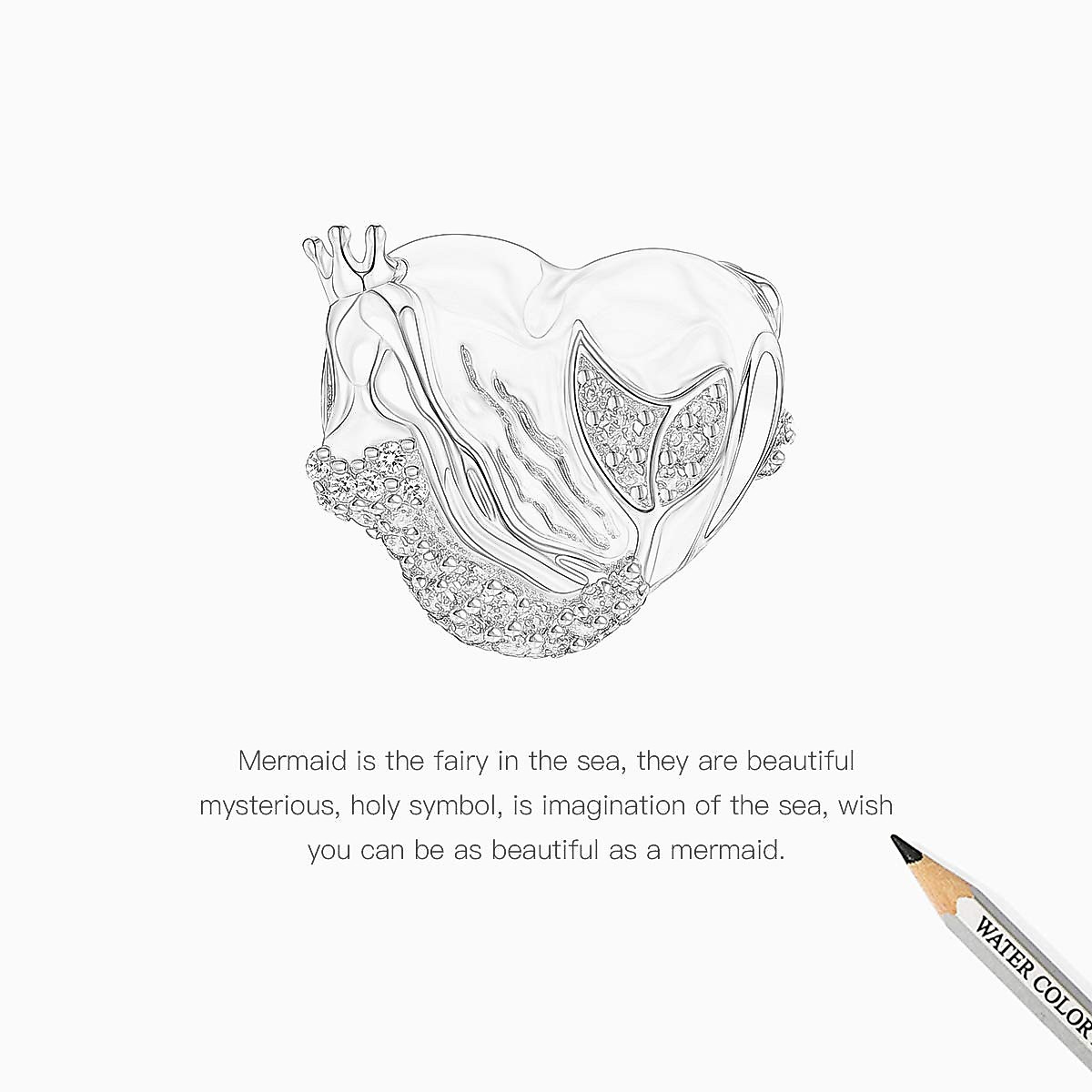 FOREVER QUEEN Mermaid Charms fit Charms Bracelet 925 Sterling Silver Charms Bead CZ Heart Shape Blue Enamel Bead Ocean Sea Charm for Snake Bracelets Necklace Women Girls Gift