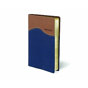 NIV, Gift Bible, Leathersoft, Tan/Blue, Red Letter Edition