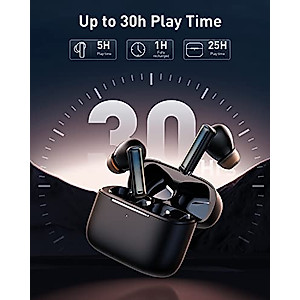 Baseus Wireless Earbuds, Active Noise Cancelling Bluetooth 5.2 Earbuds with 4 ENC Mics & Wireless Charging Case, 38ms Low Latency 30H Playtime Bluetooth Headphones for iPhone and Android(Bowie M2+)