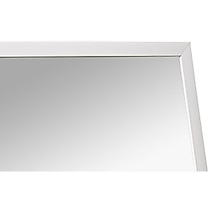 Everly Hart Collection Gallery Solutions 58” L x 17.5”W Framed Free Standing Full Length Mirror with Easel, White